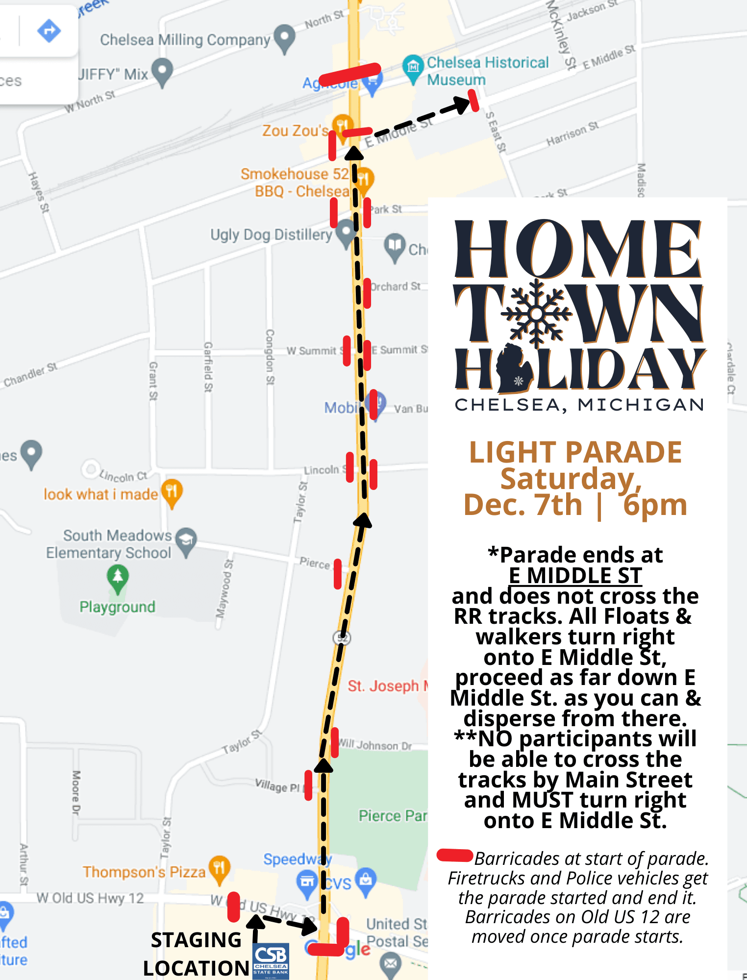 Hometown Holiday | Light Parade | Chelsea Michigan | chelseamich.com