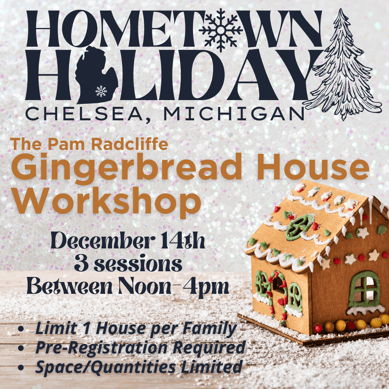 Hometown Holiday | Gingerbread Workshop 2024 | Chelsea Michigan | chelseamich.com