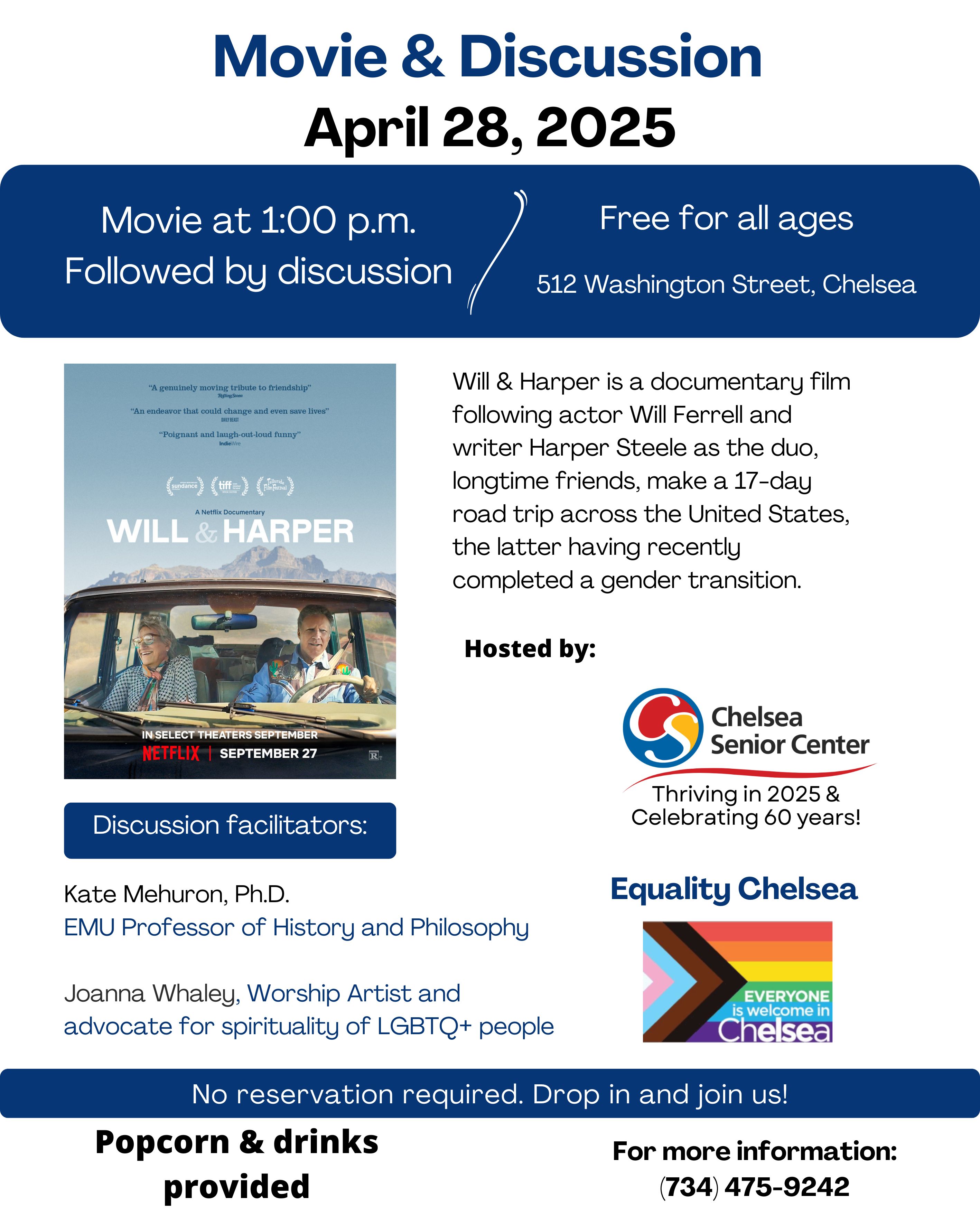 Movie & Discussion: Will & Harper documentary | Chelsea Michigan ...